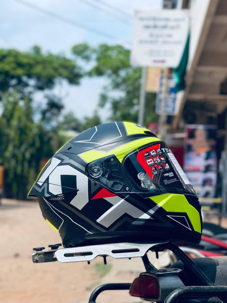 KYT TT-Course Electron Matt Black Yellow Helmet – Lk Bikers House
